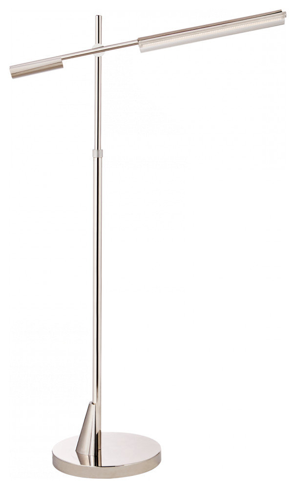 Daley Polished Nickel Adjustable LED Floor Lamp - Modern - Floor Lamps ...
