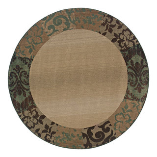 Oriental Weavers Sphinx Genesis Casual Beige Rug, 6' RND - Contemporary ...