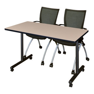48" x 24" Kobe Mobile Training Table & 2 Apprentice Chairs, 48 ...