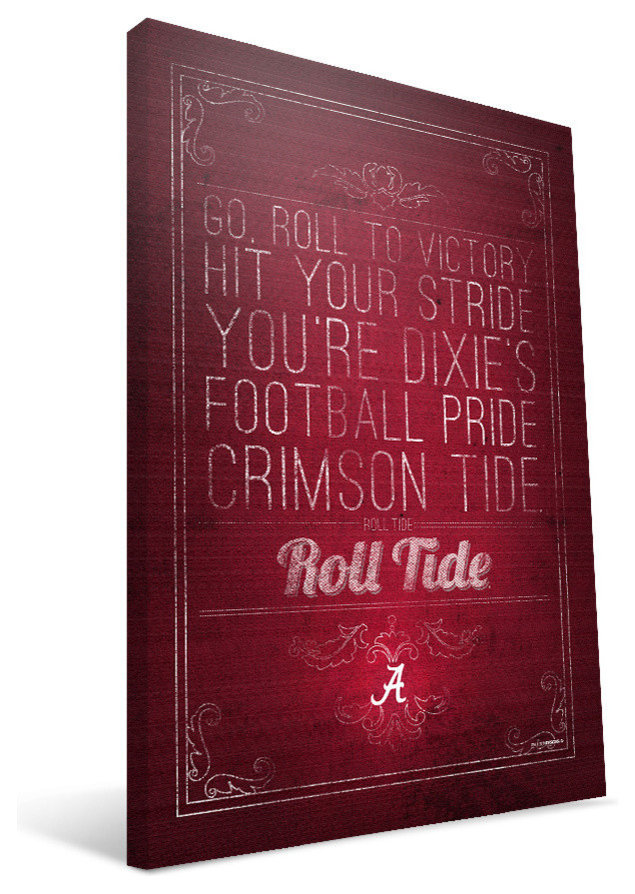University of Alabama Crimson Tide Song Canvas Print, 16"x24 ...