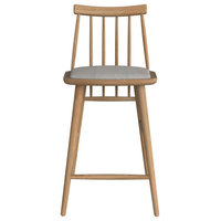 Highbridge Oak Counter Stool - Performance Fabric - Midcentury - Bar ...