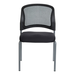 Titanium Black Visitors Chair With ProGrid Back and Straight Legs ...