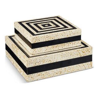 Taurus Box, 2-Piece Set - Contemporary - Decorative Boxes - by Currey ...