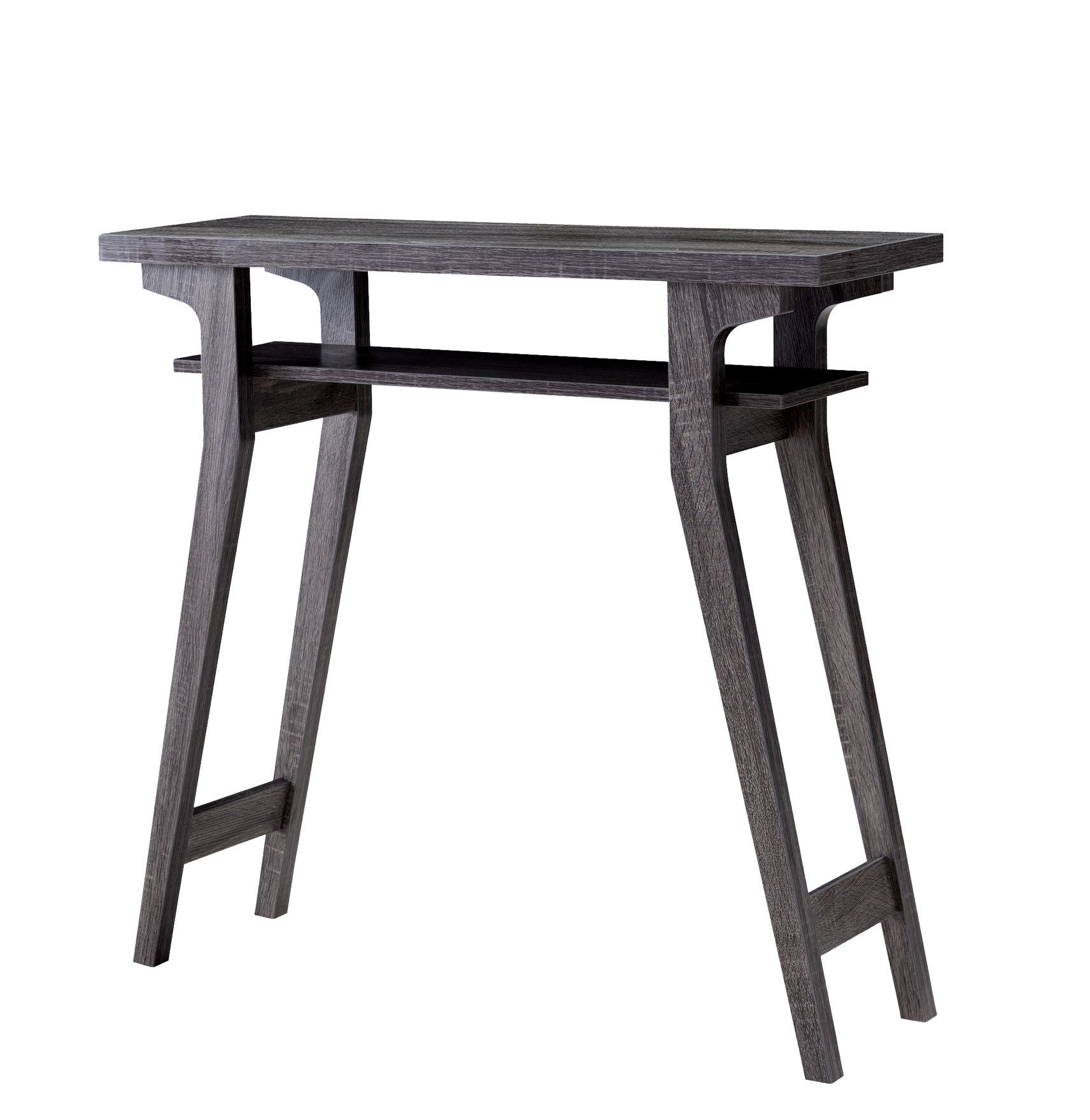 Benzara BM204124 Wooden Console Table with Slanted Leg Support ...