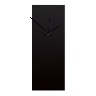 Contemporary Clock 'Blackout Clock' Artisan-Made Black Kitchen Clock ...