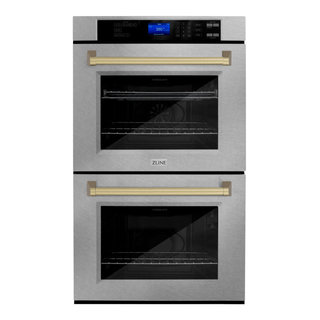 ZLINE DuraSnow Double Wall Oven With Champagne Bronze, AWDSZ-30-CB ...