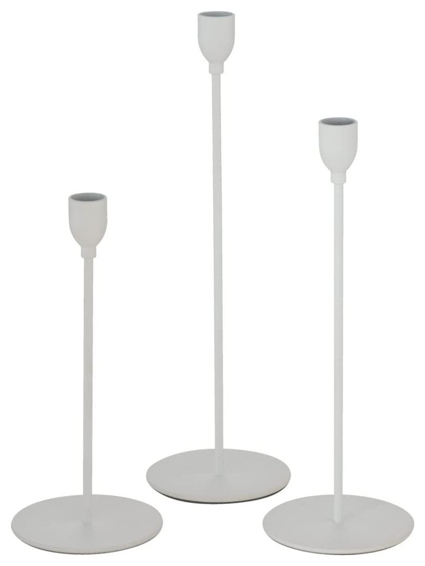 3 Piece Metal Tabletop Candlestick Set (Set of 3), 13 L x 4 W x 4 H ...