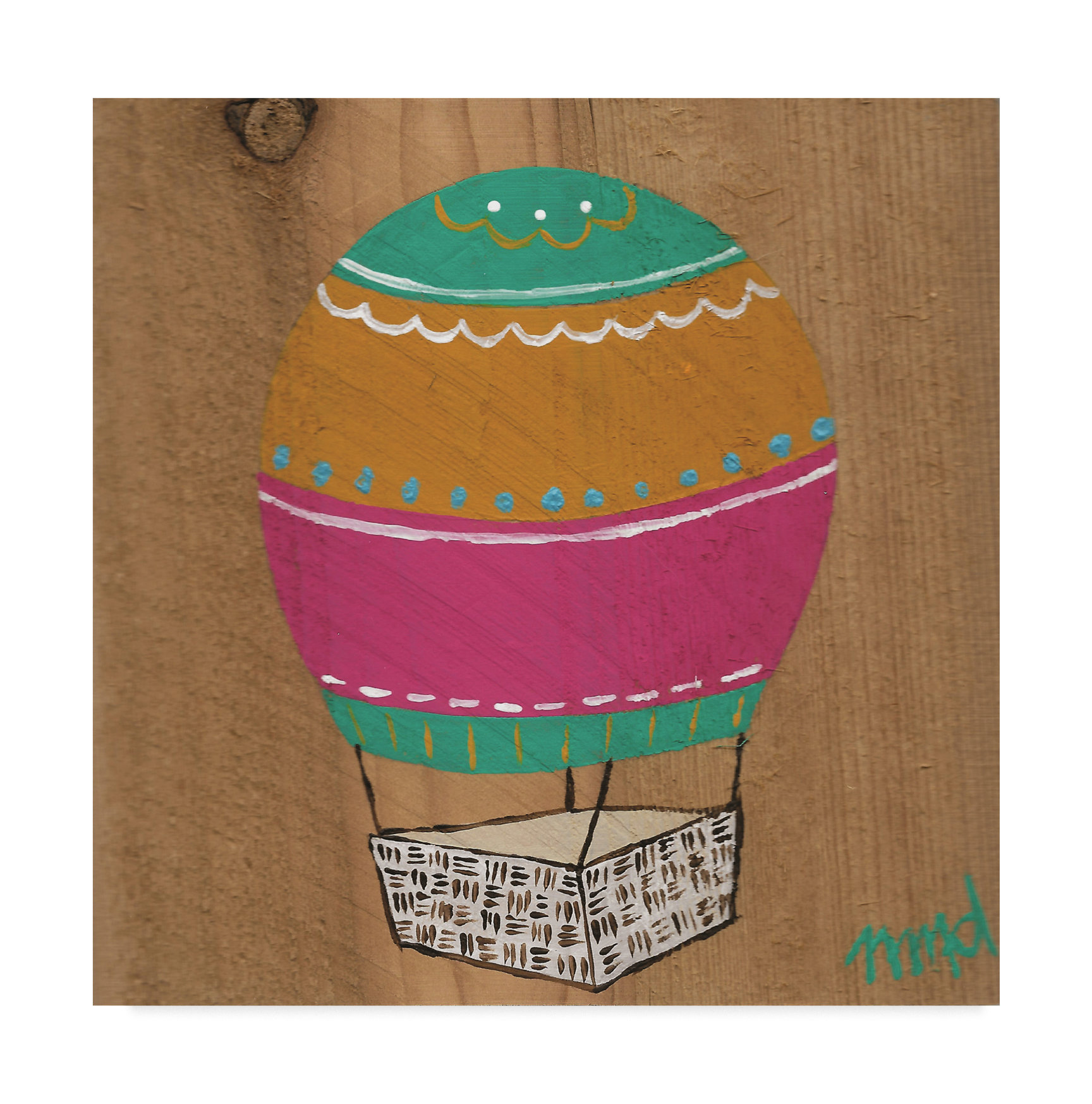 "Hot Air Balloon 1" by Nicole Dietz, Canvas Art, 14"x14" - Contemporary ...