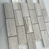 Athens Silver Cream 2x4 Subway Tile Marble Polished Haisa Wooden Beige ...