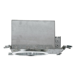 Complete 8" New Construction Insulated Fluorescent Recessed Light Gold ...