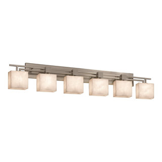 Justice Designs Clouds Aero 6-Light LED Bath Bar, Brushed Nickel ...