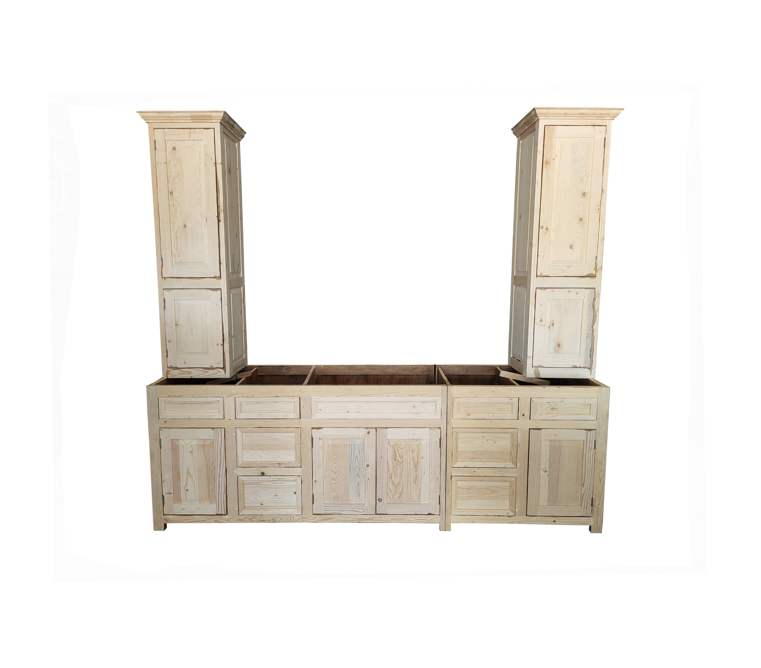 Hudson Bathroom Vanity With Towers, 72 X 22 X 36 - Farmhouse - Bathroom ...