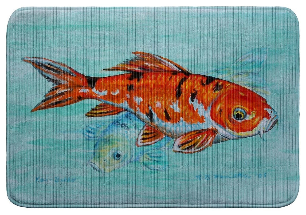 Koi Bath Mat 24x36 - Asian - Bath Mats - by Betsy Drake Interiors | Houzz