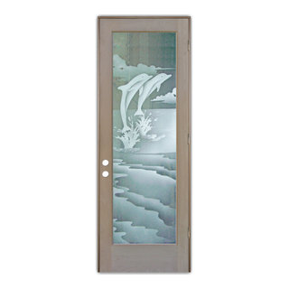 Front Door - Dolphins Leaping - Fiberglass Smooth - 30" x 80" - Book ...