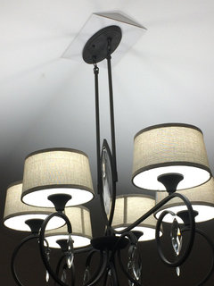 Light fixture in peak of ceiling