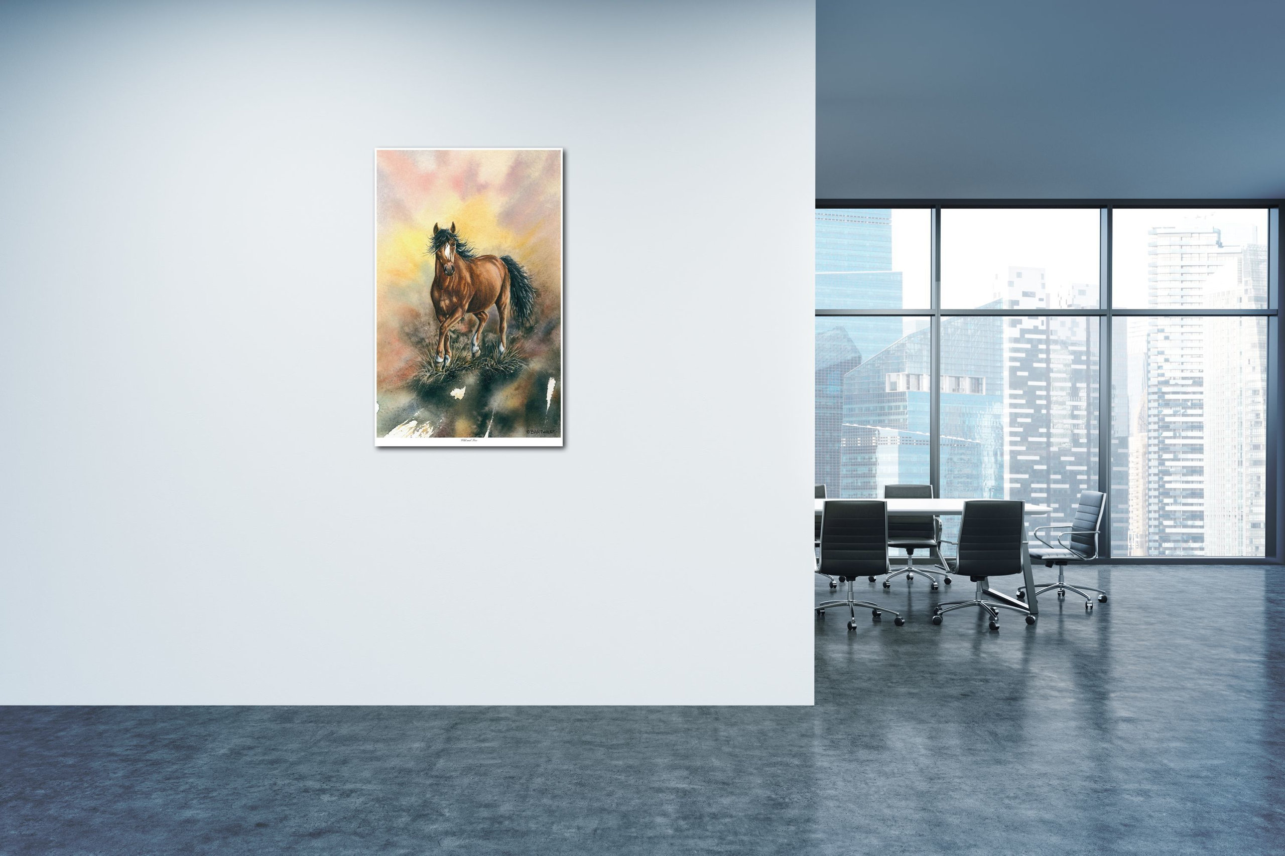 by Artist Dave Bartholet Wild & Free Horse Art Print, 24"x36 ...