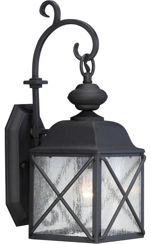 Wingate 1 LT 6" Outdoor Wall, Textured Black Finish - Traditional ...