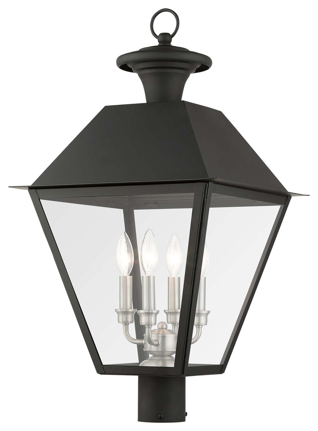 Black Classic, Colonial, Historical, Timeless Outdoor Post Top Lantern ...