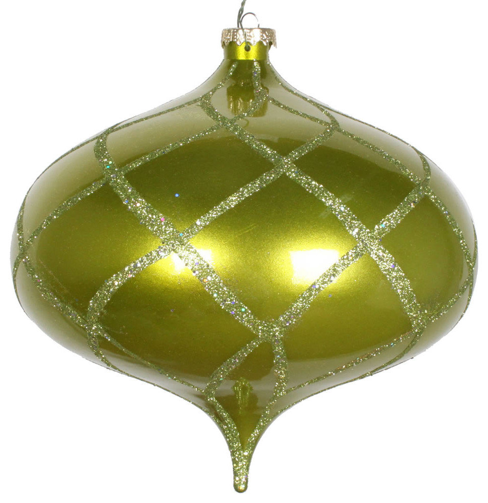 Vickerman 8" Candy Glitter Net Onion Orn, 8" - Traditional - Christmas ...