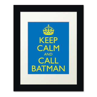 Keep Calm and Call Batman, 8 x 10 print (black and gold) - Contemporary ...