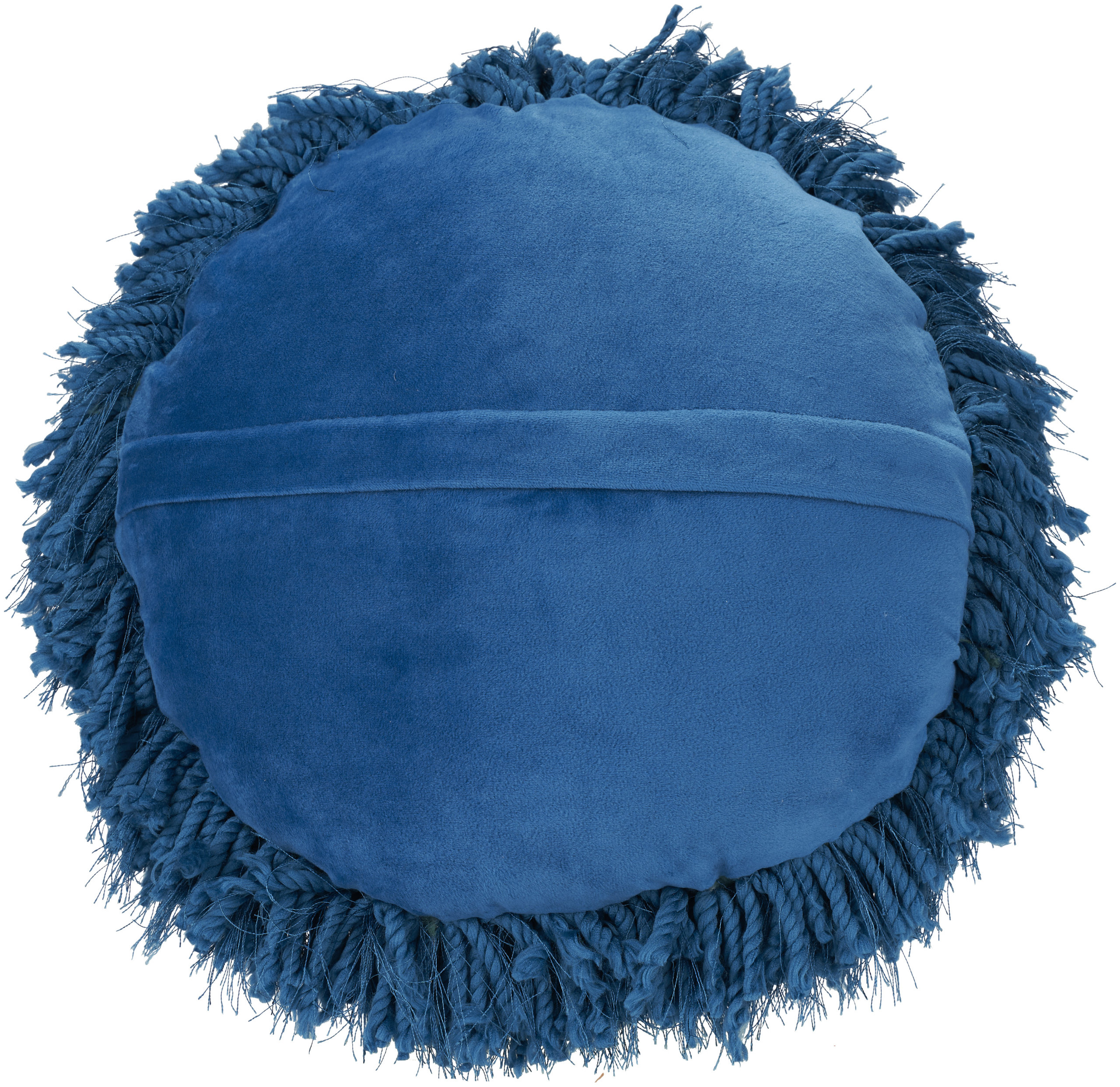 Nourison Home 14" Round Mina Victory Shag Lush Yarn Teal Throw Pillows ...