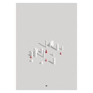 Mod Made "Simply Grey" Canvas Wall Art, 11"x16" - Contemporary - Prints ...