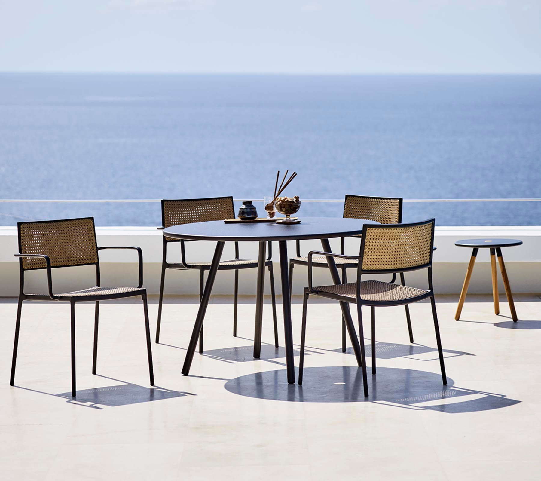 Cane-line Less armchair, stackable, Set of 2, 11430AIDL - Tropical ...