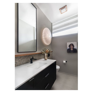 Mid-Century Modern Sacramento Home - Midcentury - Powder Room ...