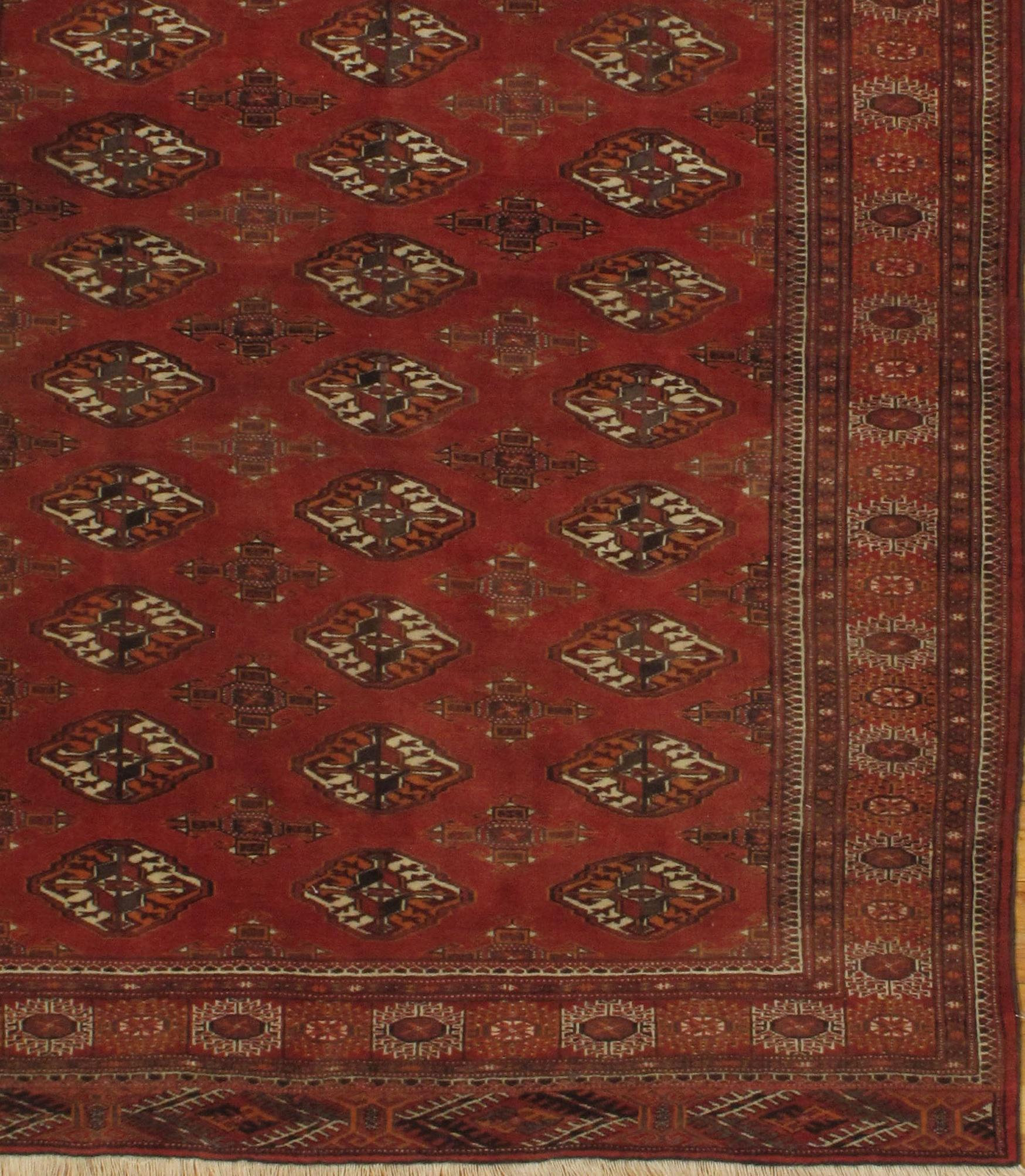 Antique Russian Turkmen Rug - 4'9' x 6'4" - Southwestern - Area Rugs ...