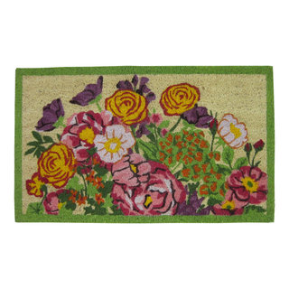 Floral Coir Mat - Contemporary - Doormats - by Peking Handicraft, Inc ...