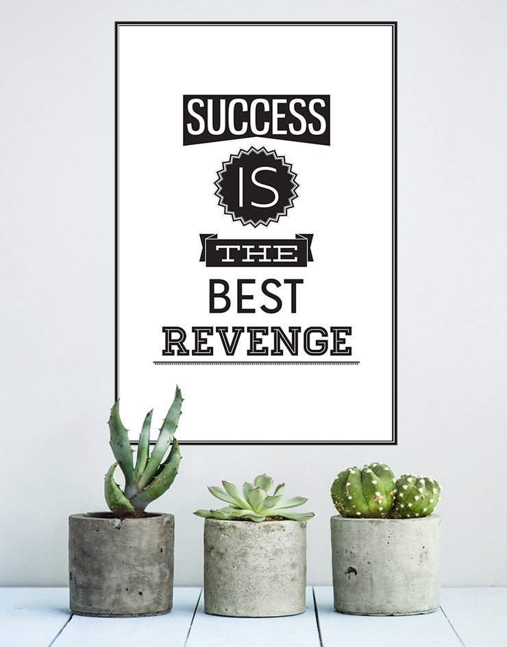 Motivational Quotes - Success is the Best Revenge - Poster, 24"x36 ...