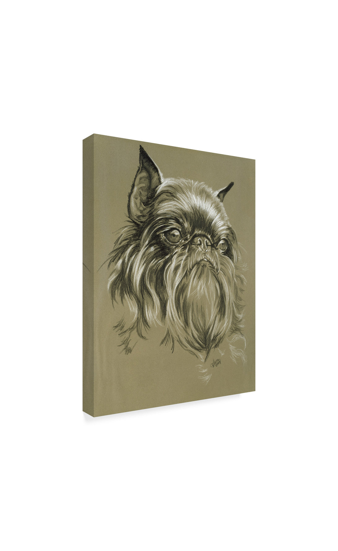 "Belgian Griffon" by Barbara Keith, Canvas Art, 47"x35" - Contemporary ...
