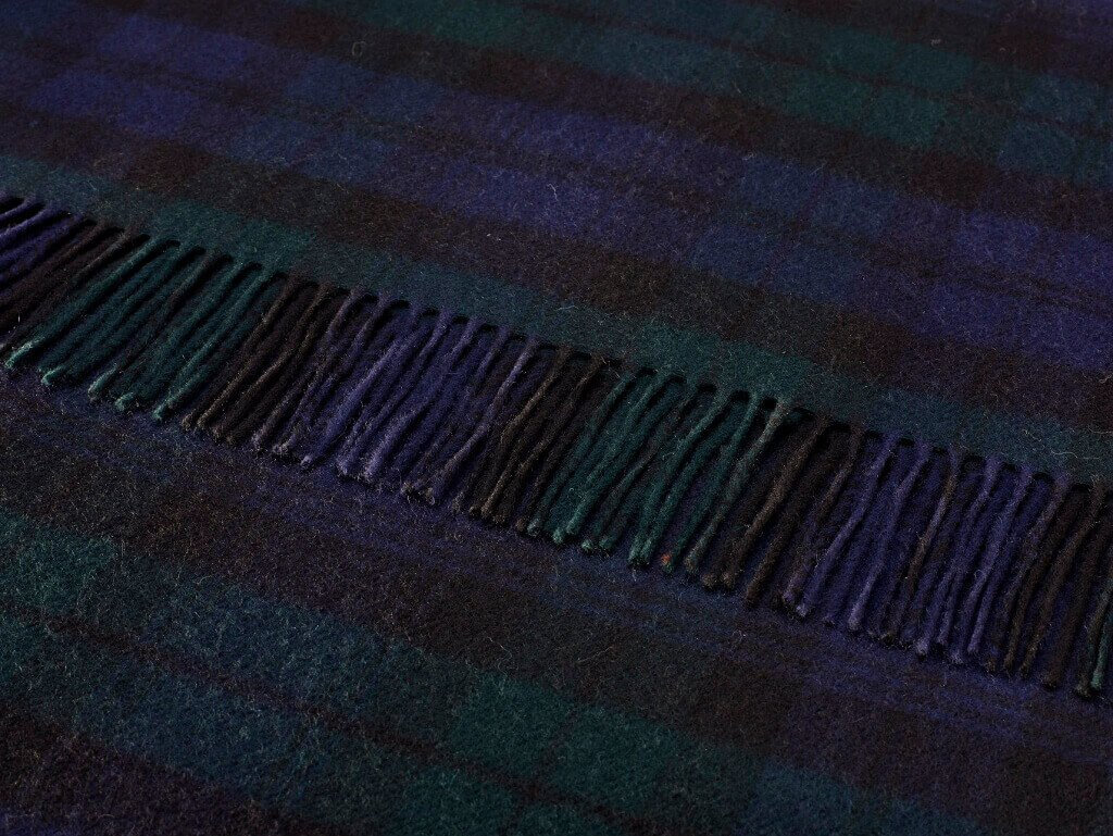 Tartan, Merino Lambswool, Black Watch, Throw Blanket - Rustic - Throws ...
