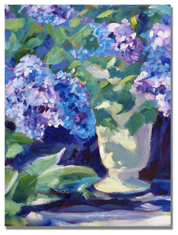 'Lavendar Hydrangeas' Canvas Art by David Lloyd Glover, 24" x 32 ...