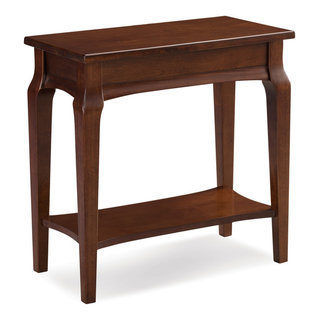 Leick Home Stratus Narrow Chairside Wood Table in Heartwood Cherry ...