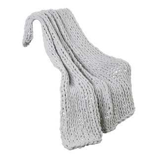 Kathy Ireland Chunky Knit Throw Blanket - Scandinavian - Throws - by ...
