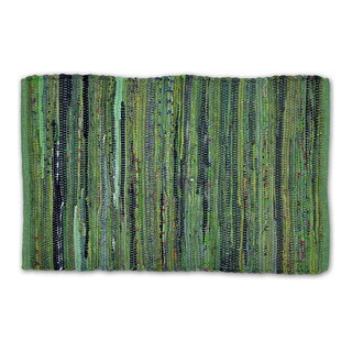 DII Multi Olive Green Rag Rug 50x80Cm - Contemporary - Area Rugs - by ...