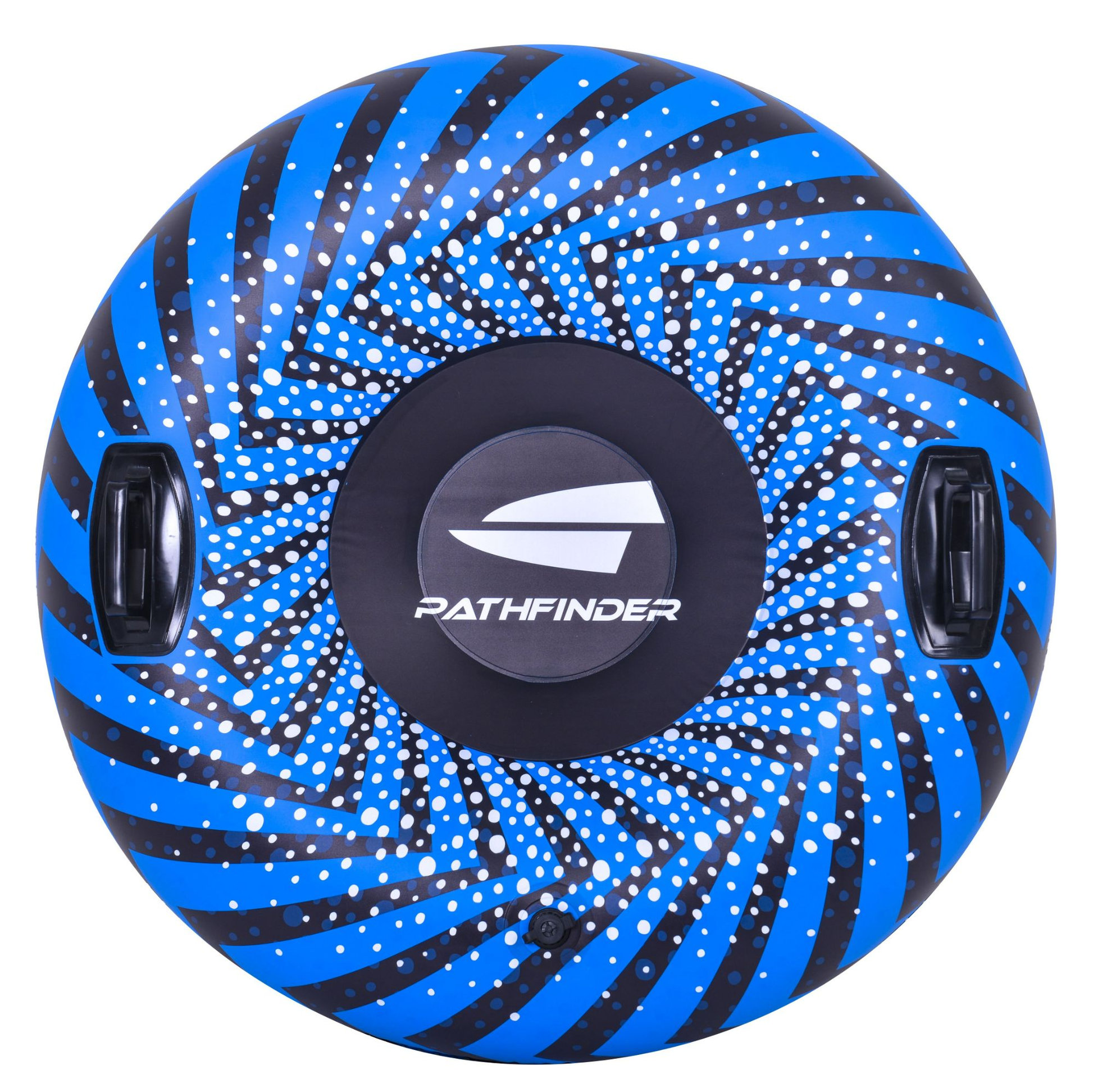 37" Blue and Black Inflatable Ride-On Pool Float or Snow Tube - Modern ...