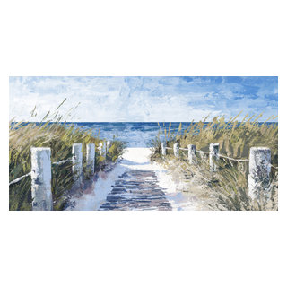 "Fine and Sandy" Painting Print on Wrapped Canvas, 45x22.5 - Beach ...