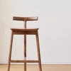 Nordic-Styled Bar High Stool Made of Solid Wood, H23.6" - Midcentury ...