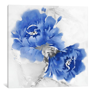 "Flower Bloom In Indigo I" by Jesse Stevens, Canvas Print, 12x12x1.5 ...