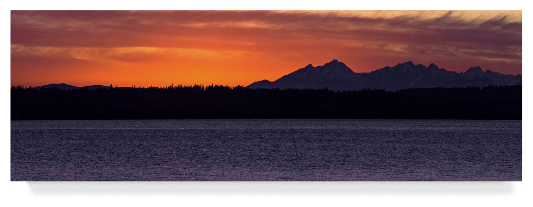 Brenda Petrella Photography Llc 'Olympic Mountain Sunset' Canvas Art ...