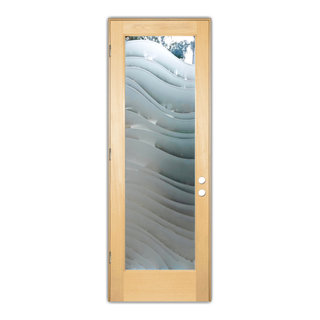 Front Doors - Dreamy Waves Frosted Glass Design - 30" x 80" - CUSTOMIZE ...