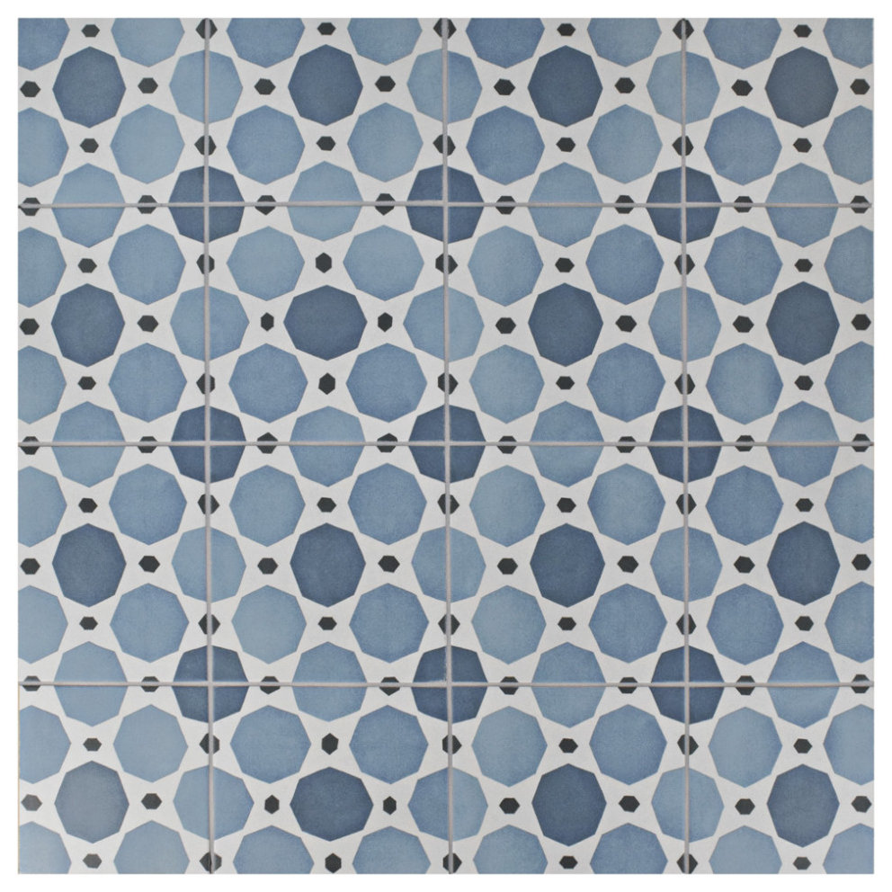 Caprice Porcelain Floor and Wall Tile, Sapphire, Sample - Contemporary ...