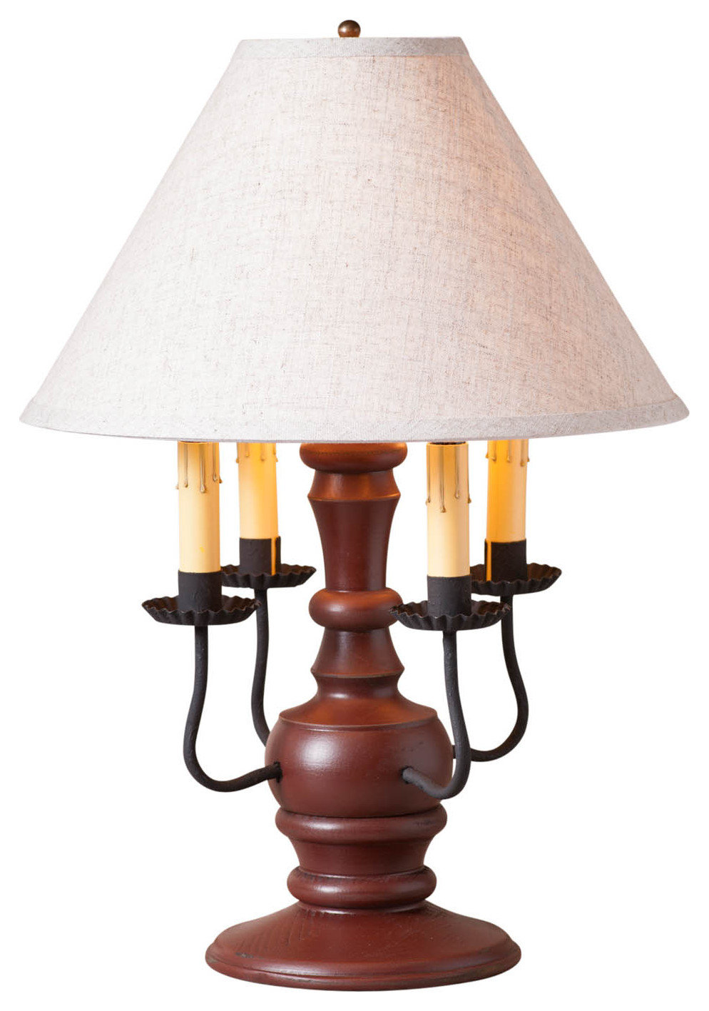 Cedar Creek Lamp in Sturbridge Red with Shade, One Size - Traditional ...