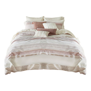 Splendid Tuscan Stripe 3 Piece Comforter, Full/Queen - Contemporary ...