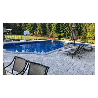 Limestone Quarry Pool Patio - Pool - New York - by Cambridge ...