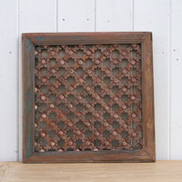 Antique Weathered Star Lattice Panel - Eclectic - Wall Panels - by De ...