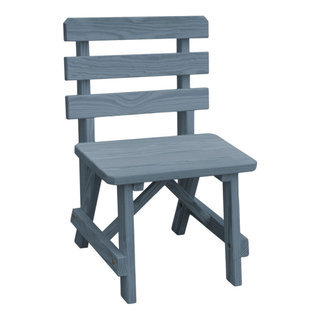 Pine Traditional Backed Bench, 2 Foot - Transitional - Outdoor Dining ...