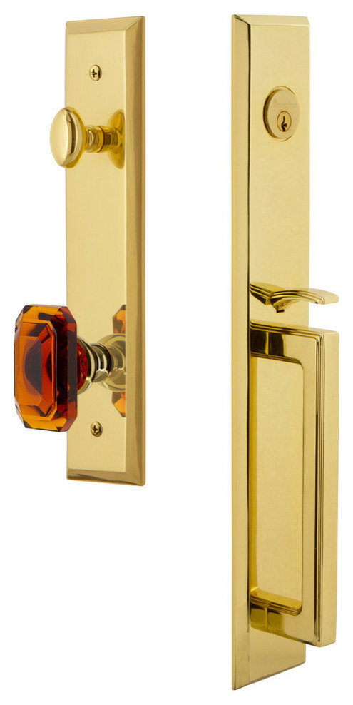 Fifth Avenue 1-Piece Handleset, D Grip and Baguette Amber Knob, 2.75 ...